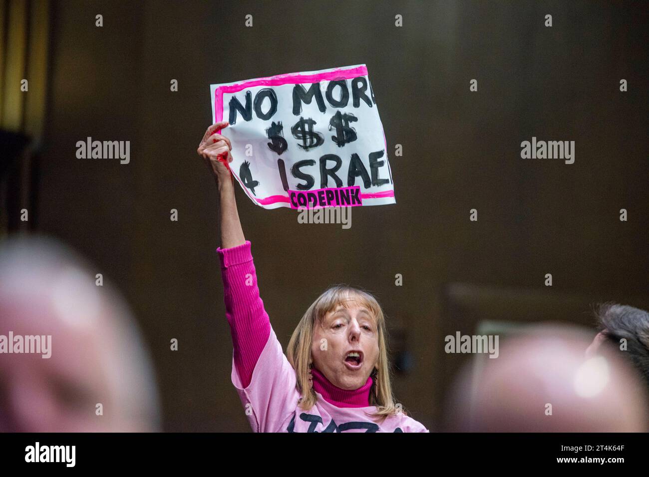 Washington, Vereinigte Staaten. 31st Oct, 2023. Medea Benjamin, a co ...