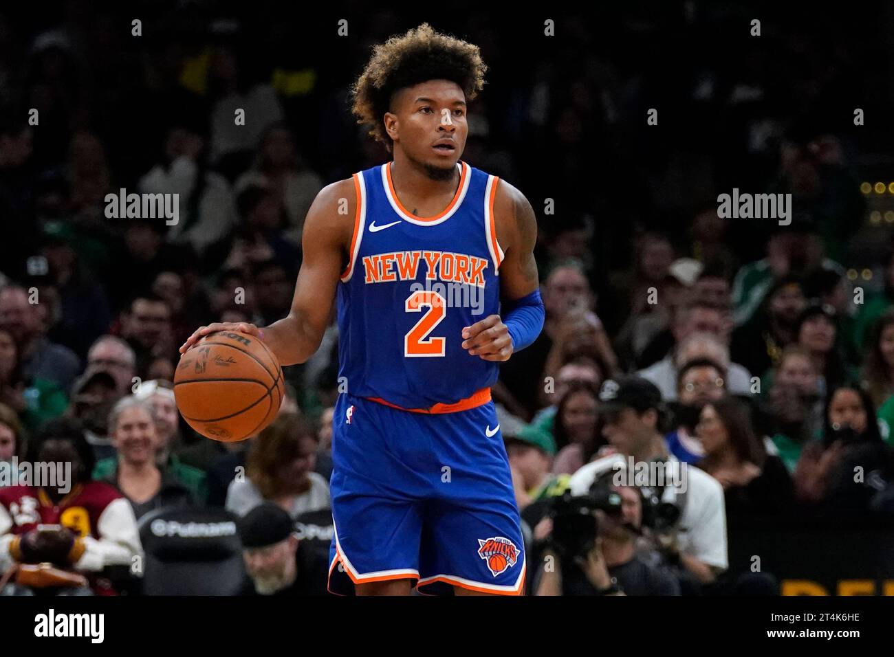 New York Knicks guard Miles McBride (2) during the first half of a ...