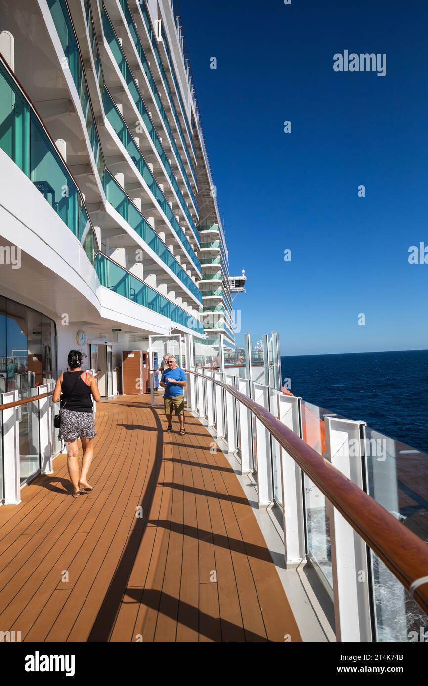 The Promenade deck onboard P&O cruise Ship Arvia during a Mediterranen ...