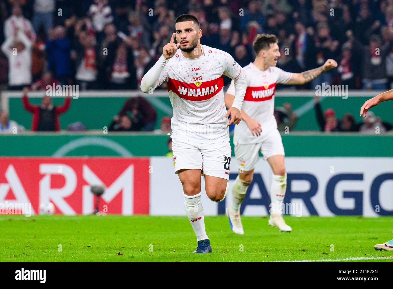 Stuttgart, Germany. 31st Oct, 2023. Soccer: DFB Cup, VfB Stuttgart - 1. FC Union Berlin, 2nd ...
