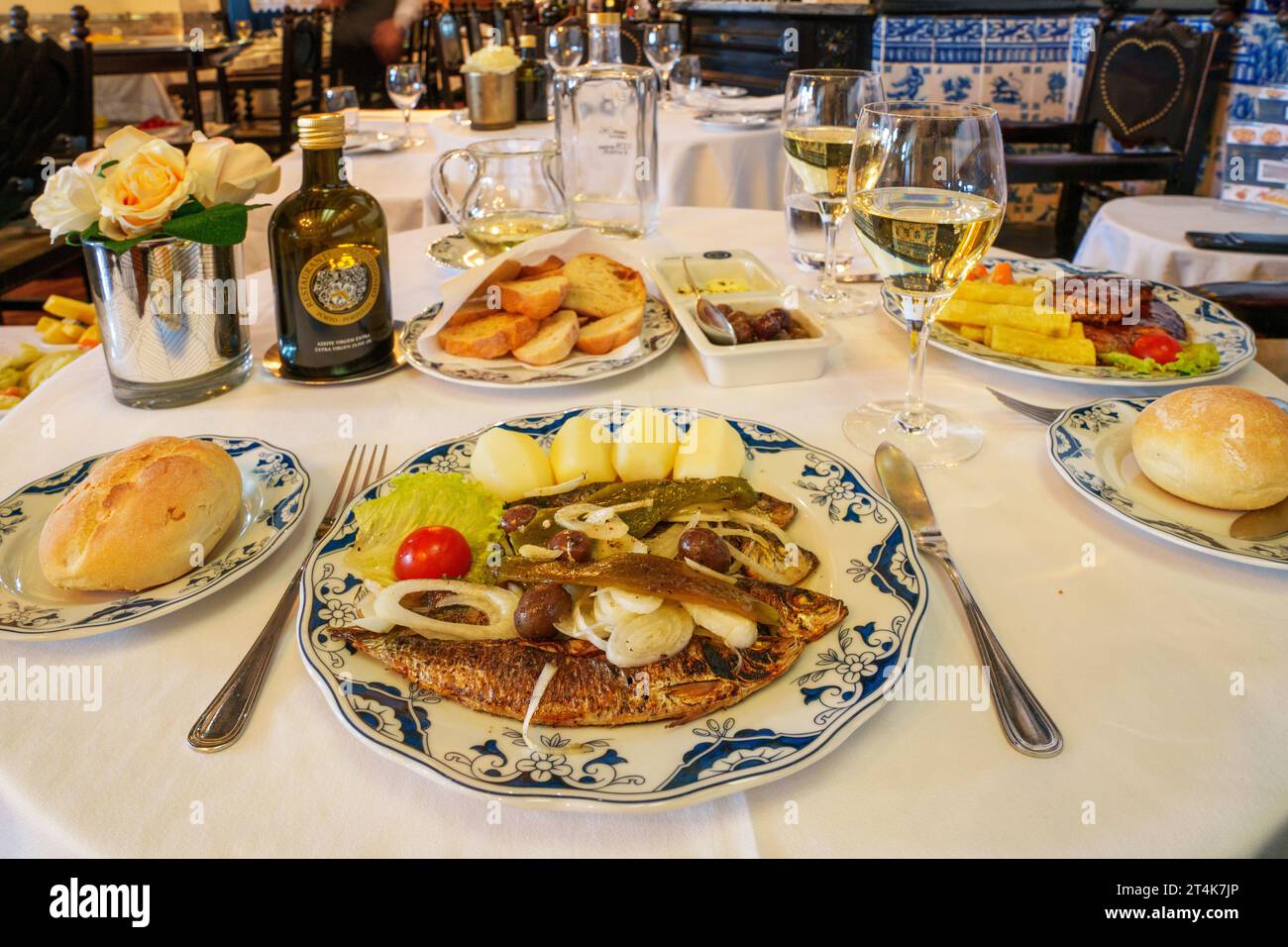 Traditional Sardines Lunch Dish Porto, Oporto, Portugal, Europe Stock ...