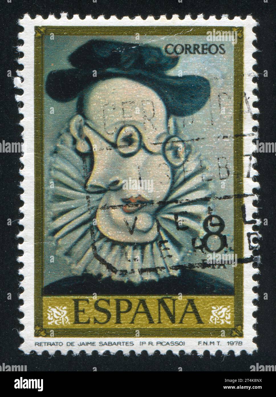 SPAIN - CIRCA 1978: stamp printed by Spain, shows Jaime Sabartes (Pablo ...