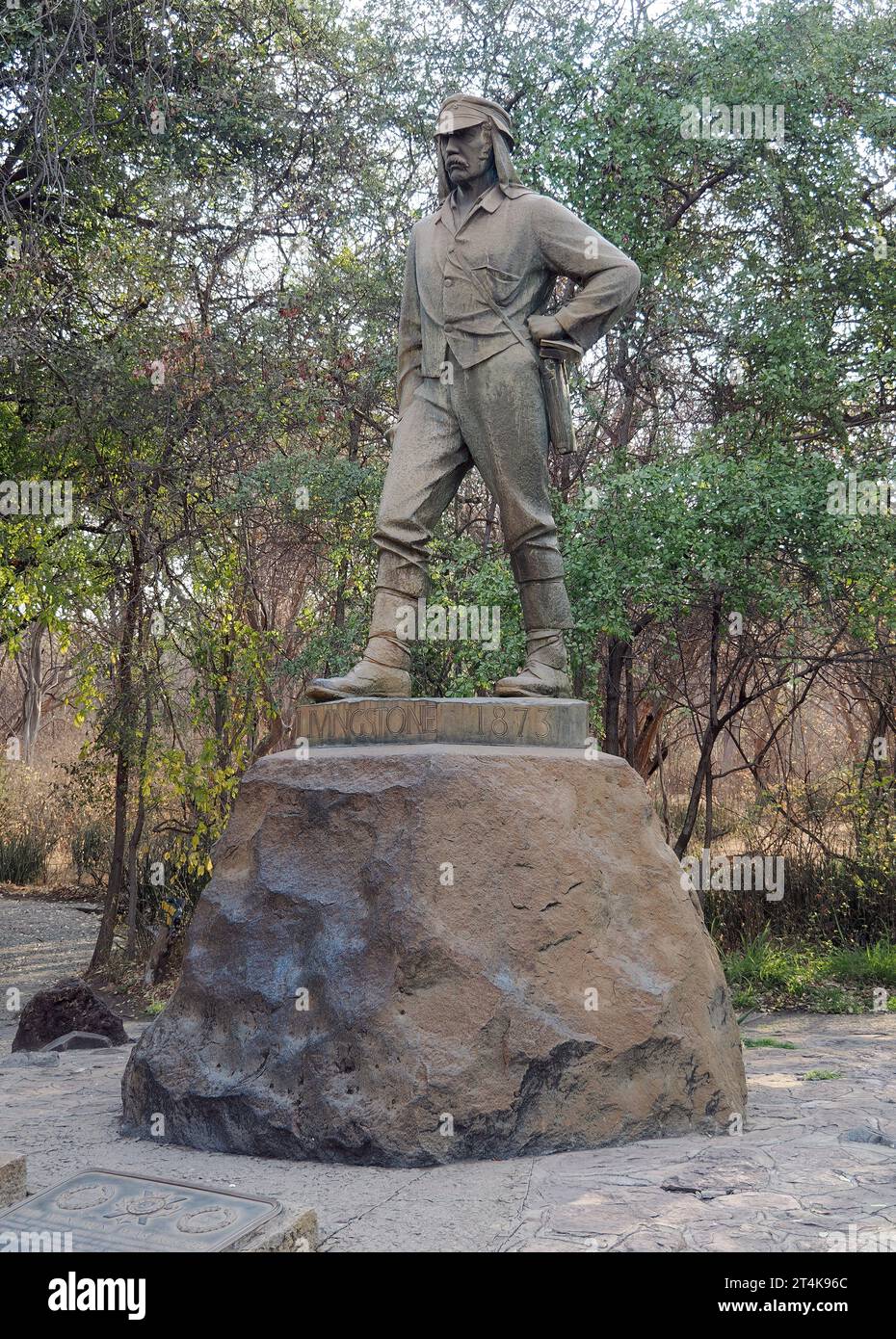 Statue of David Livingstone, Victoria Falls, Mosi-oa-Tunya (Thundering ...