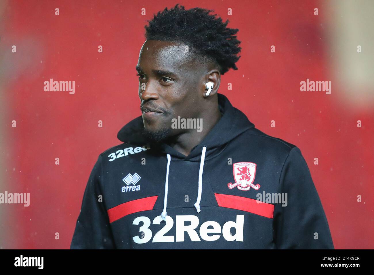 Exeter, UK. 31st Oct, 2023. Alex Bangura #24 of Middlesbrough arrives ...