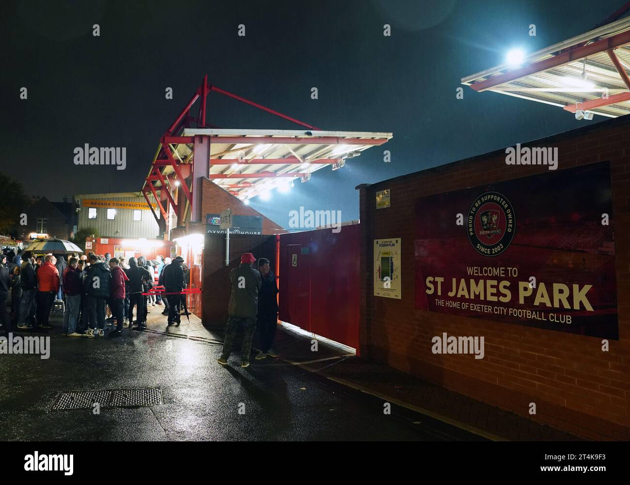 Fans arrive at the stadium ahead of the Carabao Cup fourth round match ...