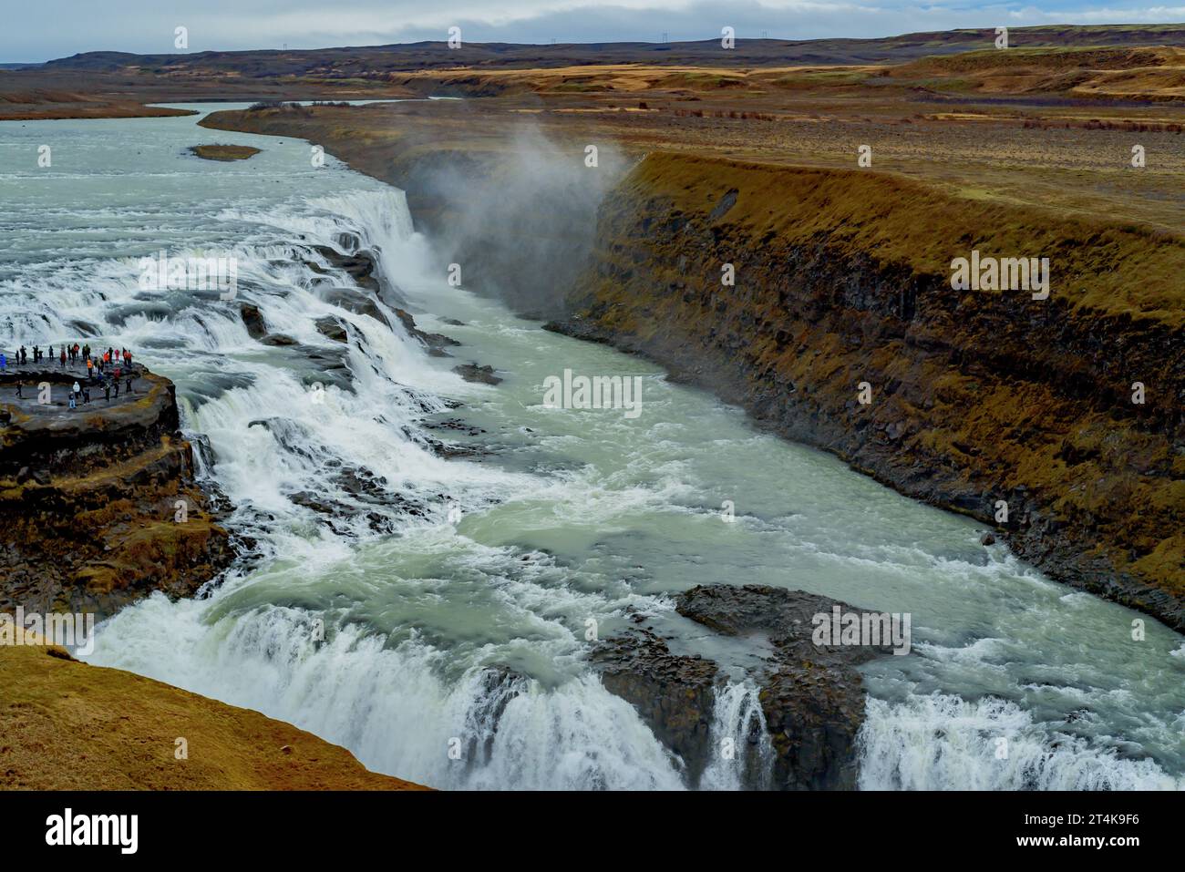 Gullfoss Waterfalls, Gullfoss,Iceland Stock Photo - Alamy