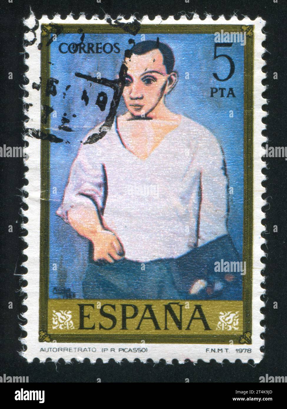 SPAIN - CIRCA 1978: stamp printed by Spain, shows self-portrait of ...
