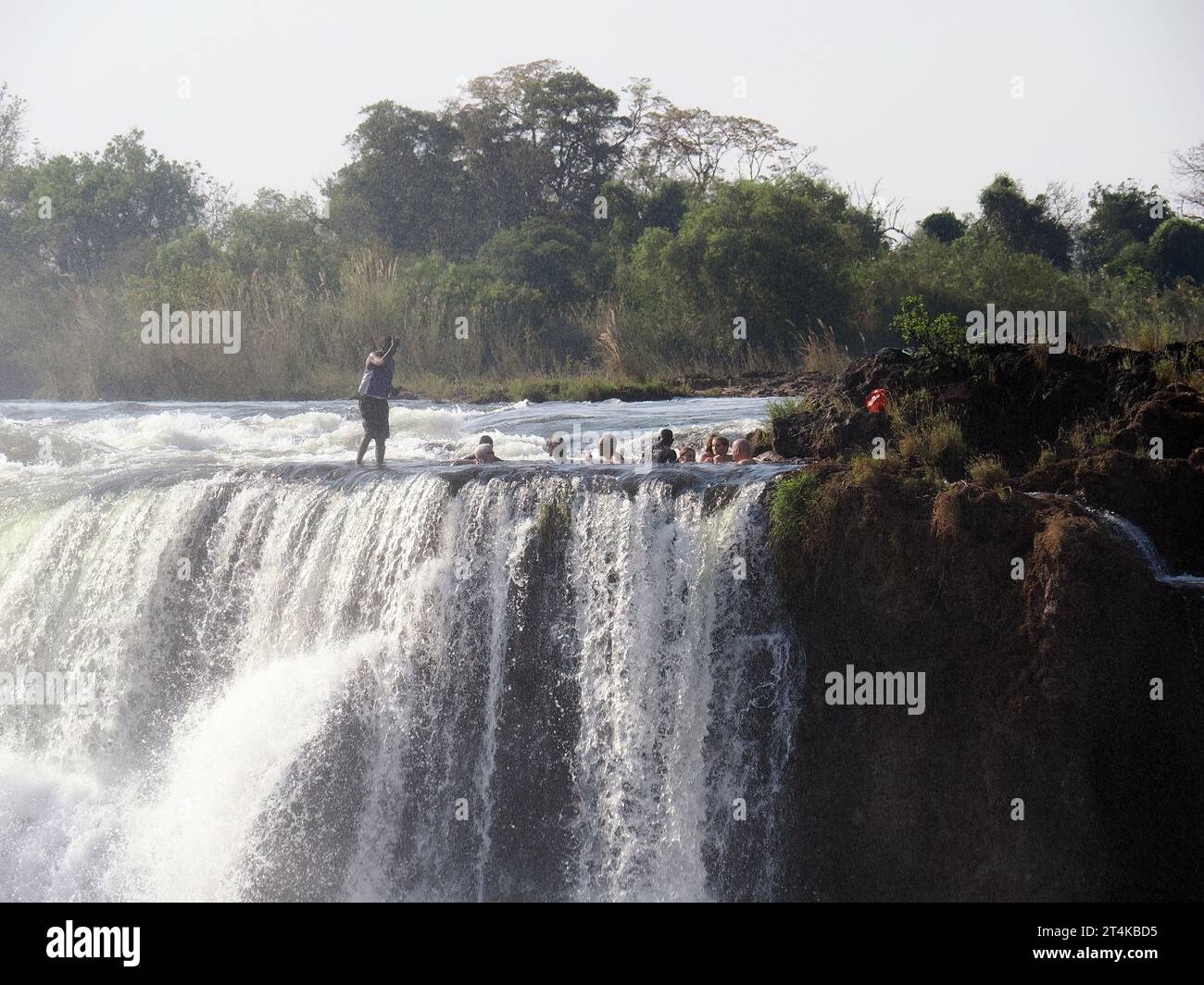 Devil's pool, Victoria Falls, Mosi-oa-Tunya (Thundering Smoke), Zambezi ...