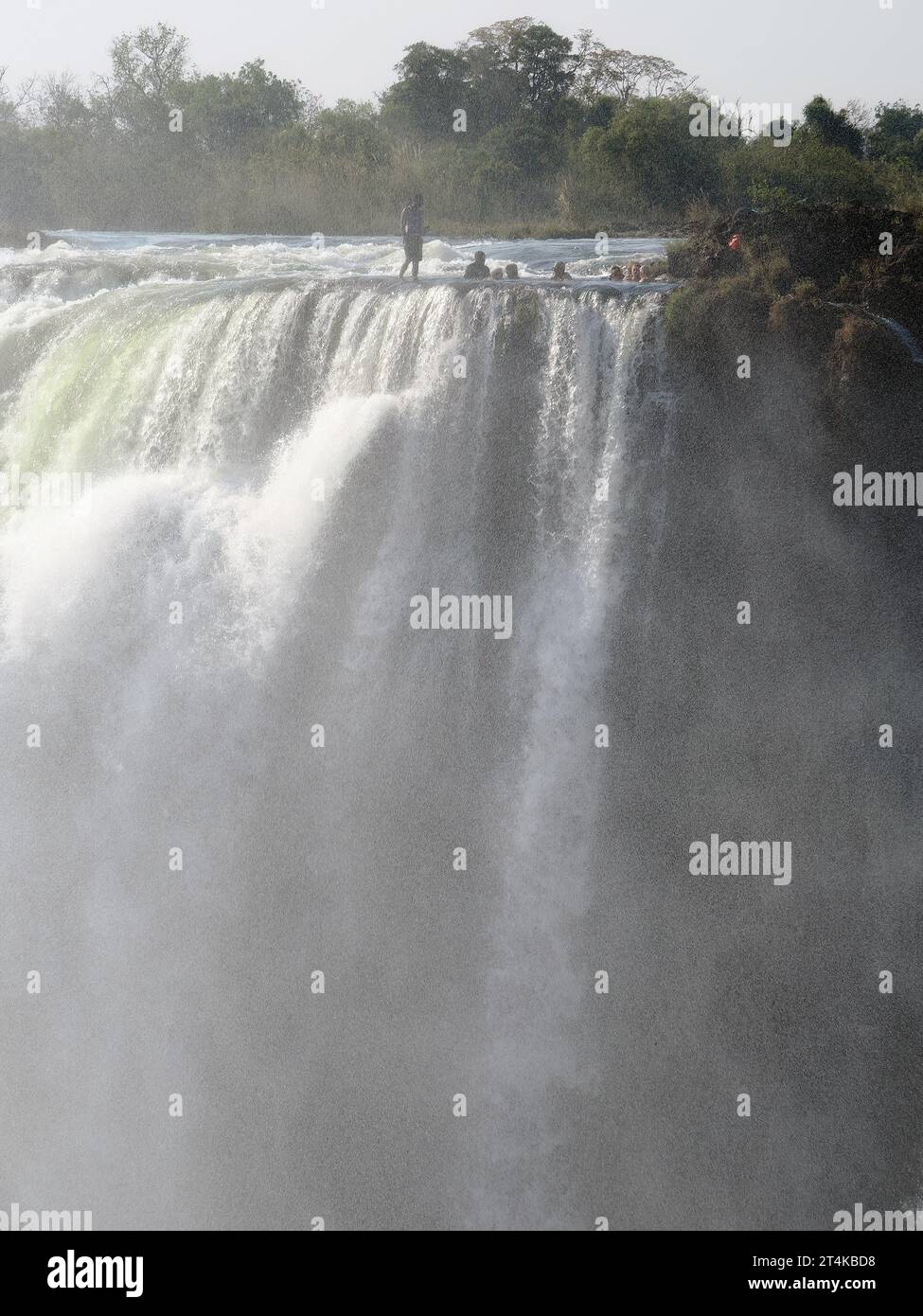 Devil's pool, Victoria Falls, Mosi-oa-Tunya (Thundering Smoke), Zambezi ...