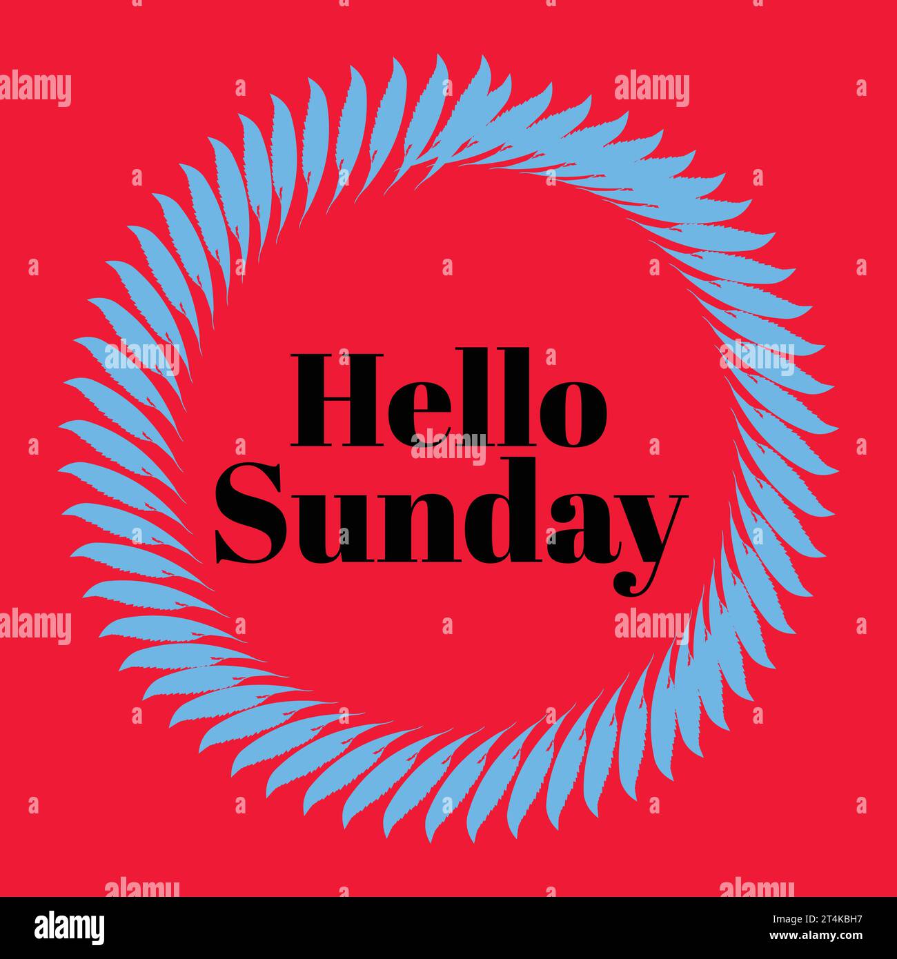Hello sunday hand lettering png design Royalty Free Vector Stock Vector ...
