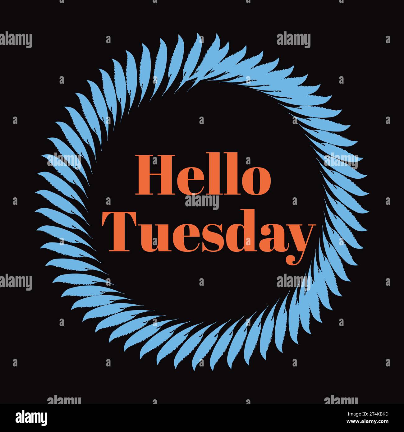 Hello tuesday hand lettering png design Royalty Free Vector Stock ...