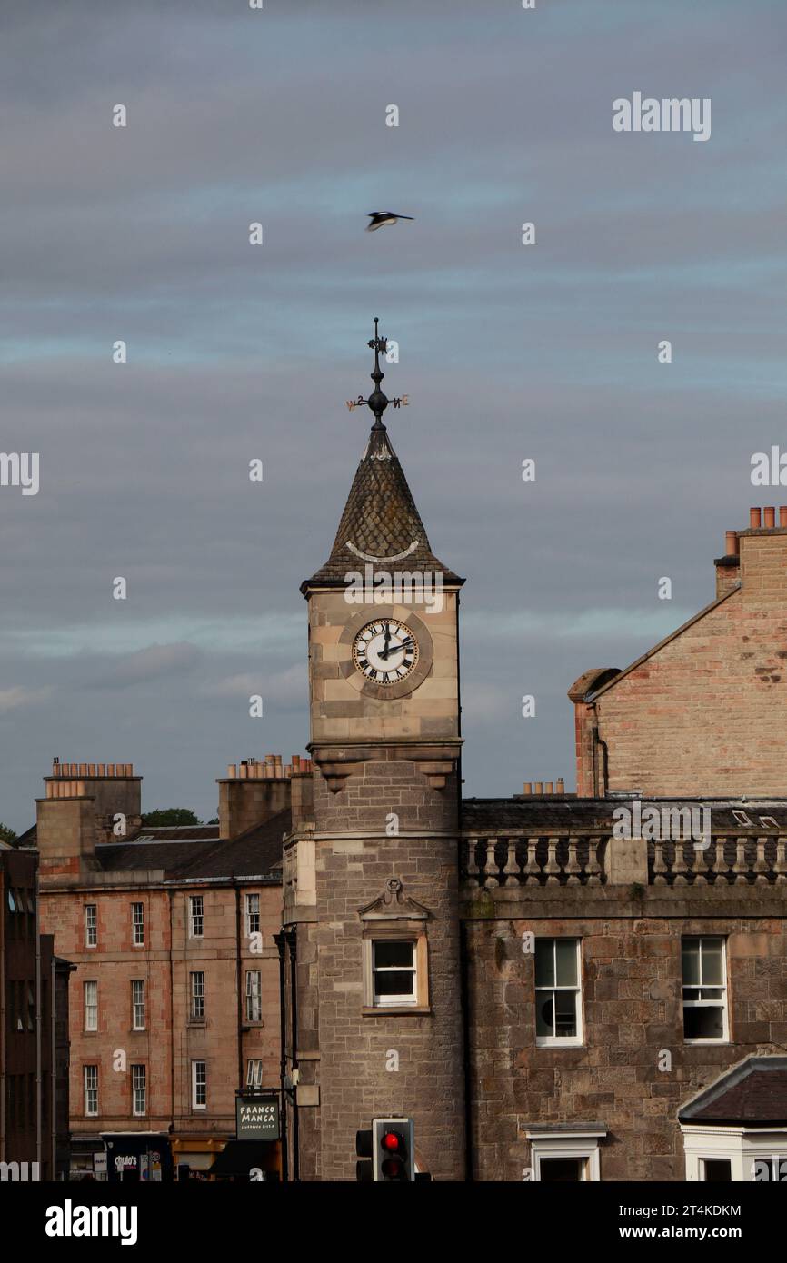 Edinburgh Clock Tower in the city; Clock Tower in Edinburgh Stock Photo ...