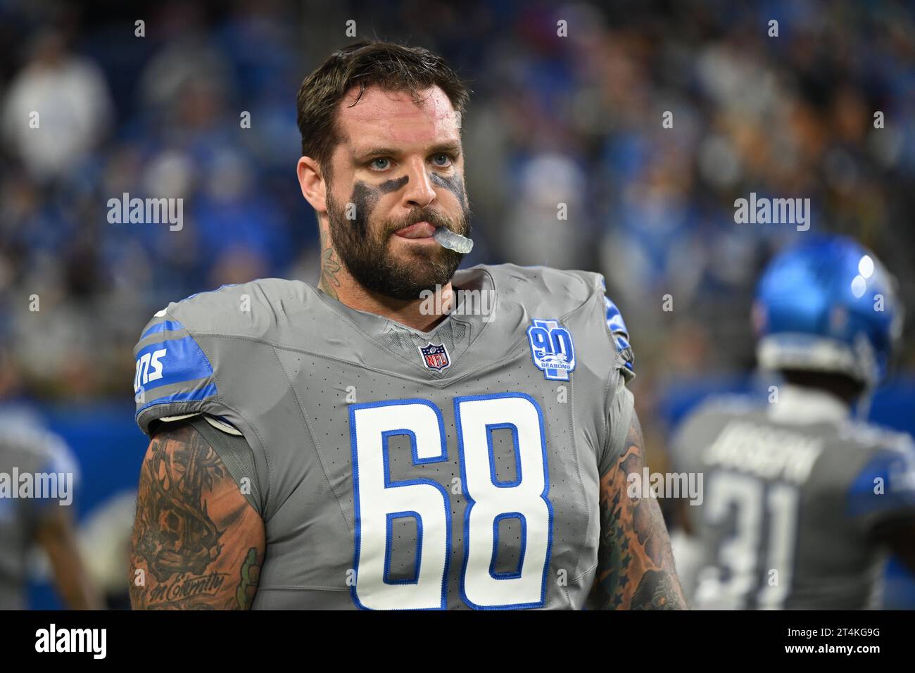 DETROIT, MI - OCTOBER 30: Detroit Lions OT (68) Taylor Decker before ...