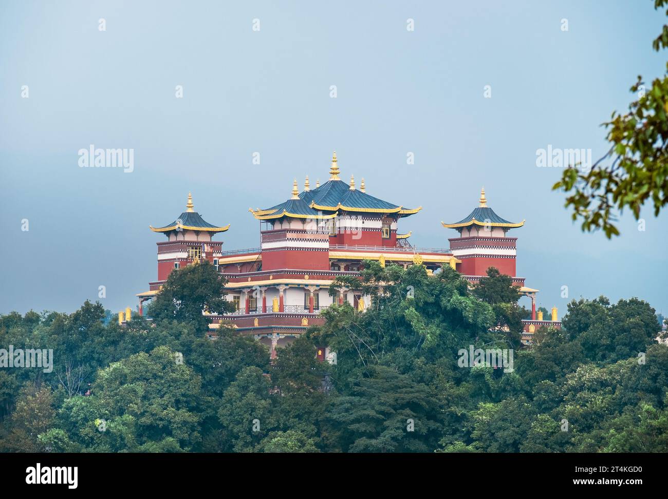 The beautiful Kopan Monastery architecture building is also known for ...