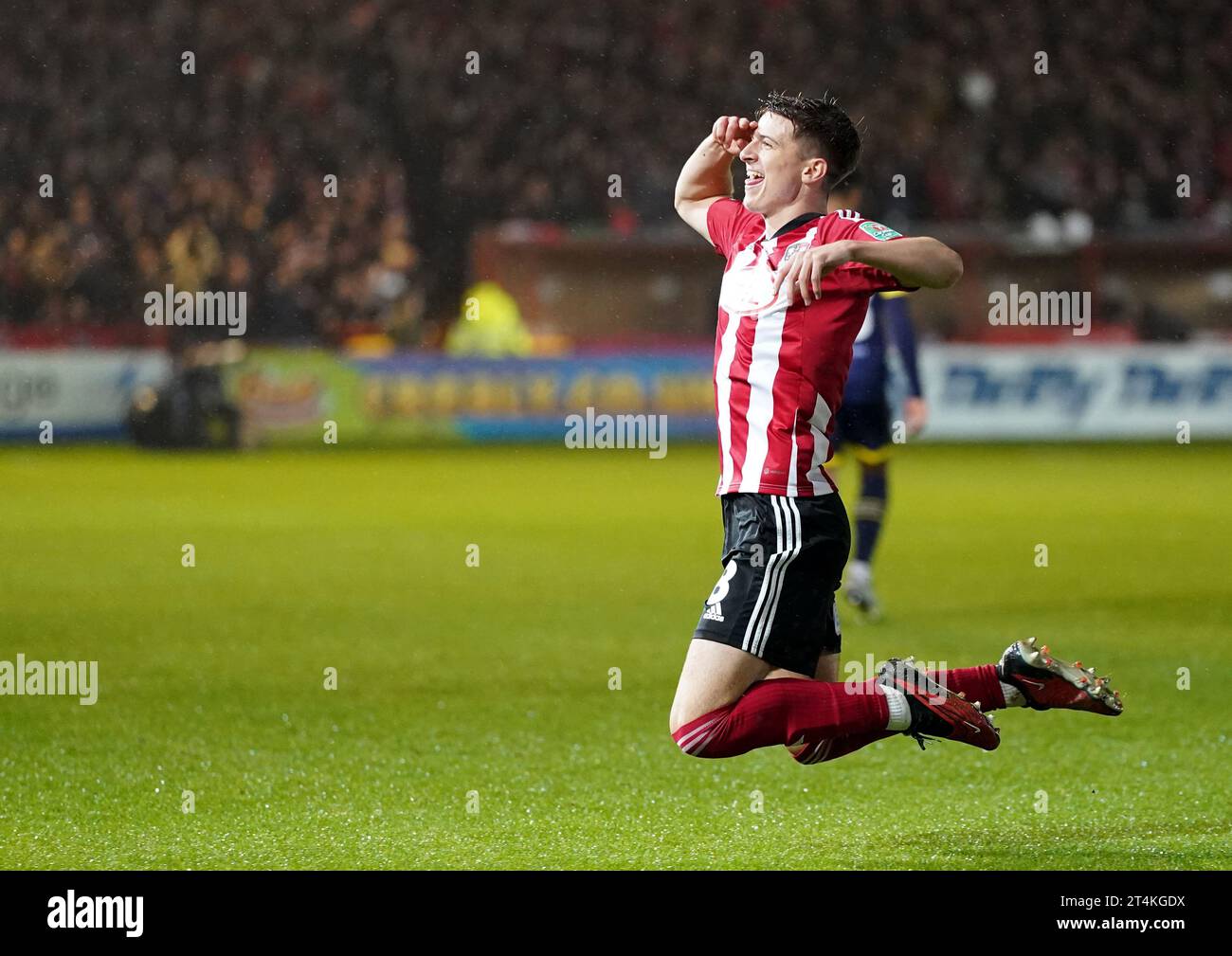 Exeter City's Ryan Trevitt celebrates scoring their side's first goal ...
