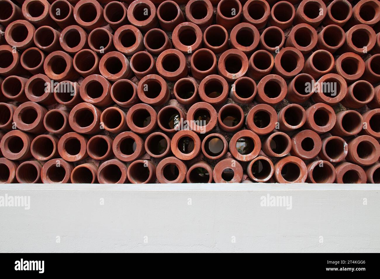 clay tube wall in heraklion in crete in greece Stock Photo - Alamy