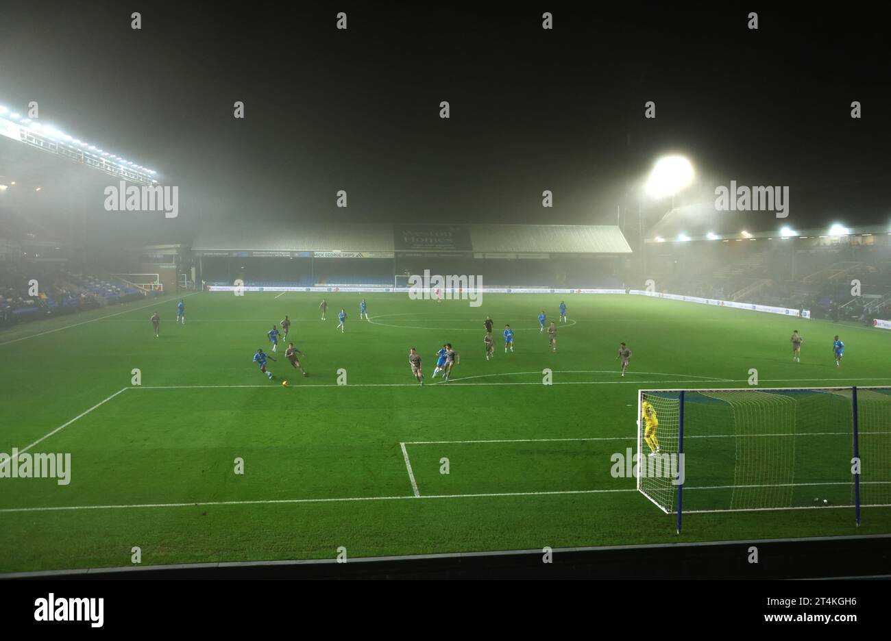 Peterborough, UK. 31st Oct, 2023. A misty night at the Peterborough ...