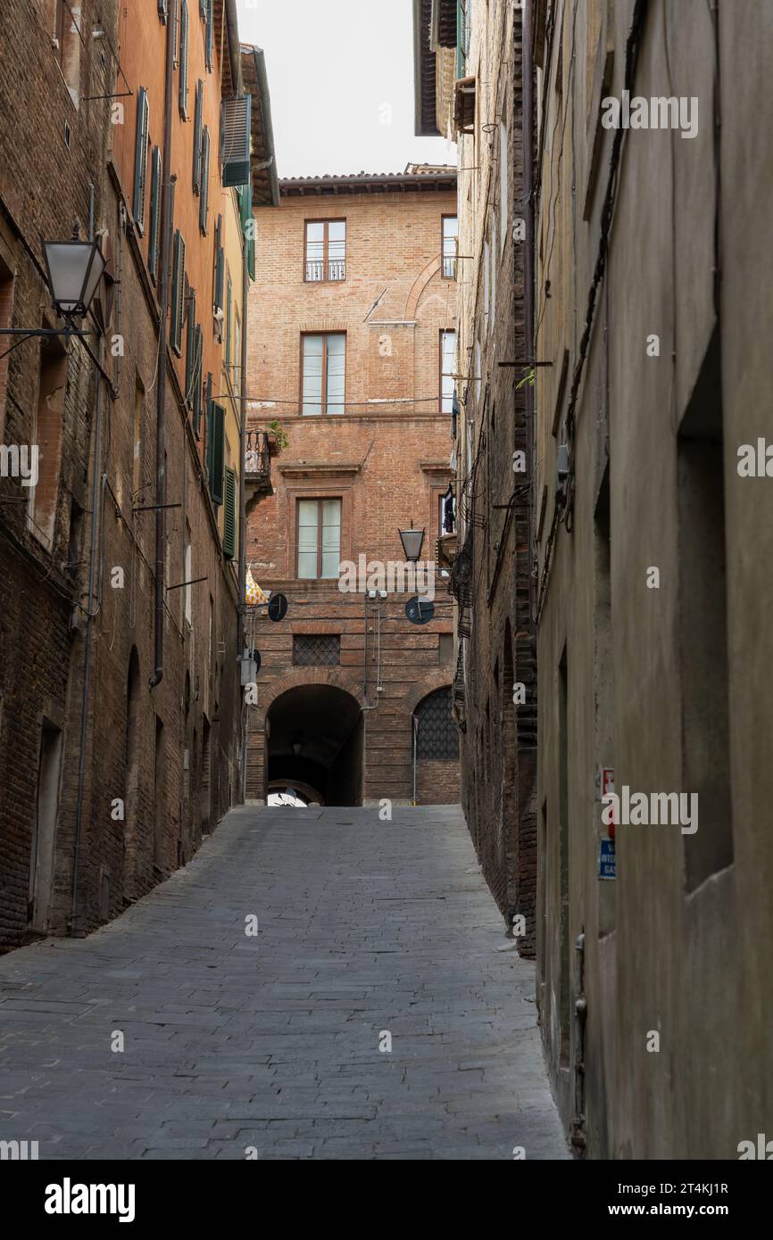street scene from an Italian town in summer Stock Photo - Alamy