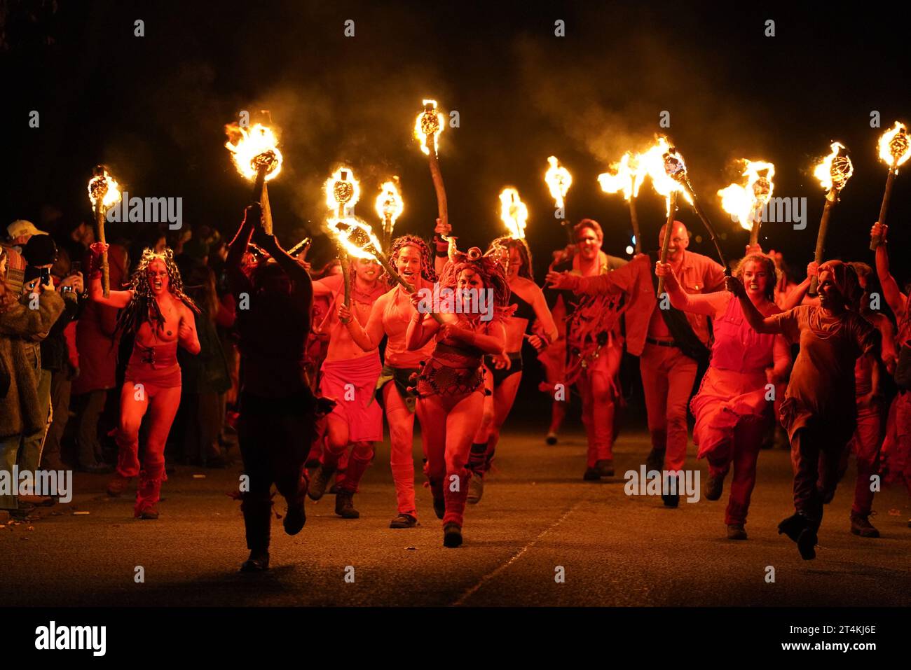 Performers during the Samhuinn Fire Festival in Holyrood Park ...