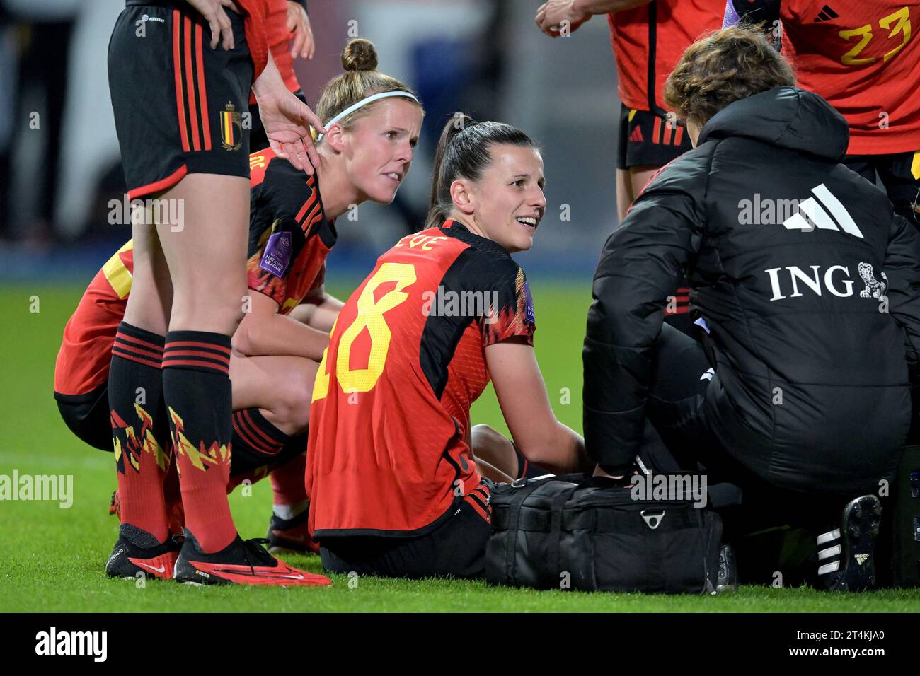 31st October, 2023. LEUVEN - Laura de Neve of Belgium during the UEFA ...