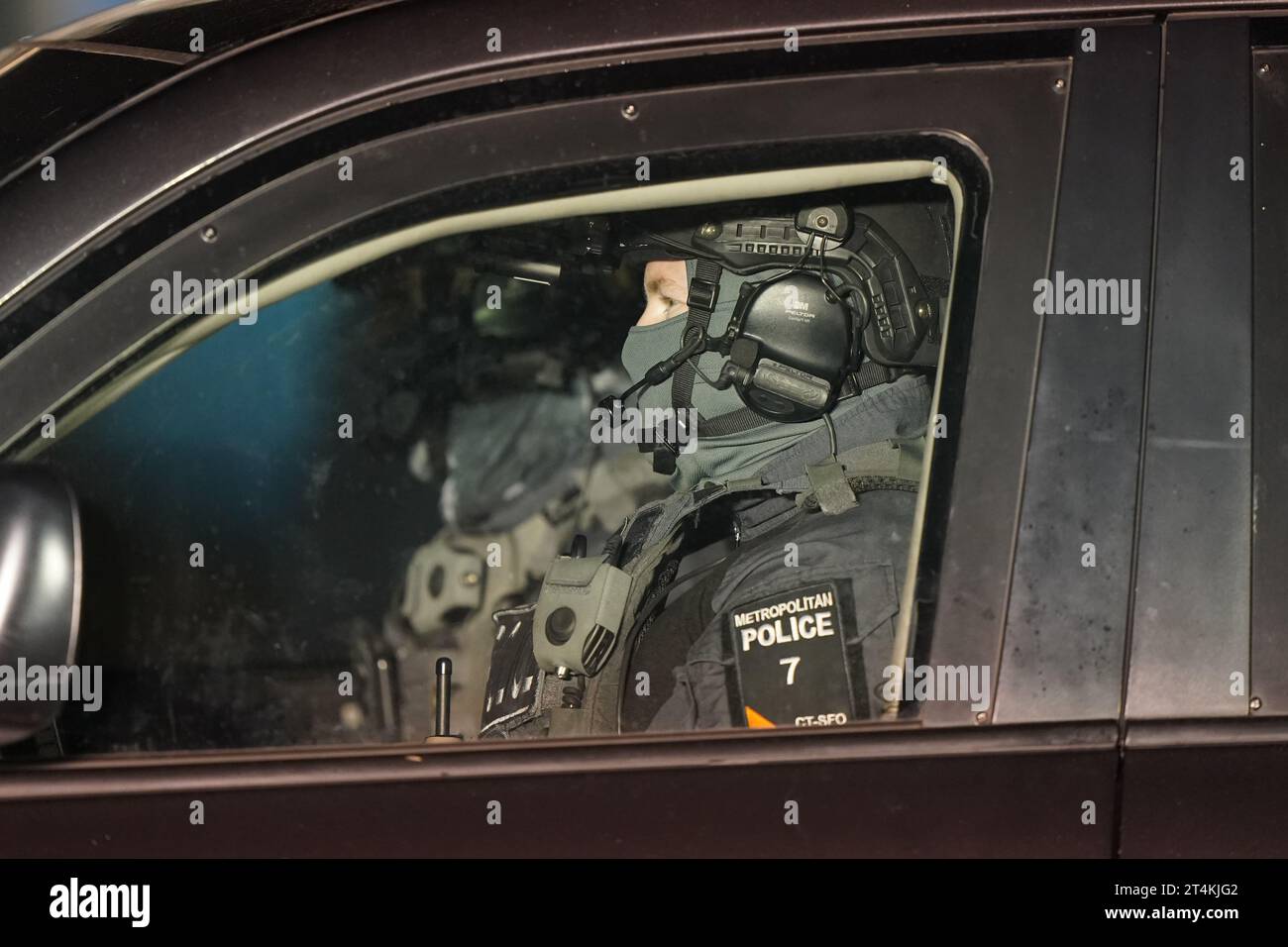 Security at Stansted Airport for the arrival of US Vice President ...