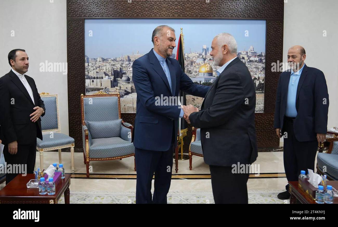 Doha, Qatar. 31st Oct, 2023. Iranian Foreign Minister HOSSEIN AMIR ...