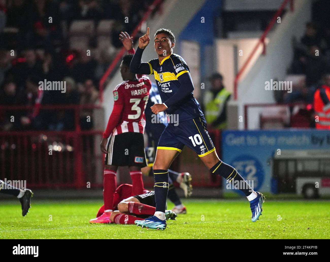 Middlesbrough's Morgan Rogers celebrates scoring their side's first ...