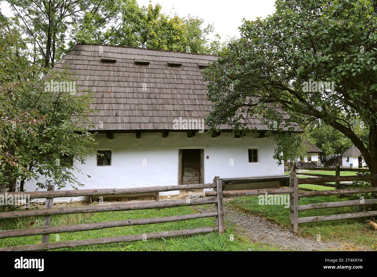Traditional rural building, Bran Village Museum, Bran, Braşov County ...