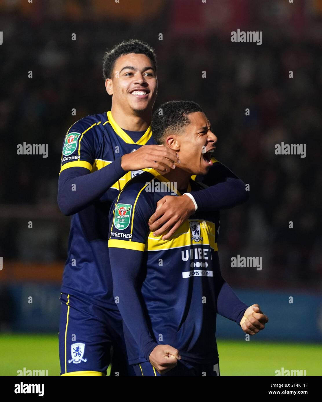 Middlesbrough's Samuel Silvera celebrates scoring their side's second ...