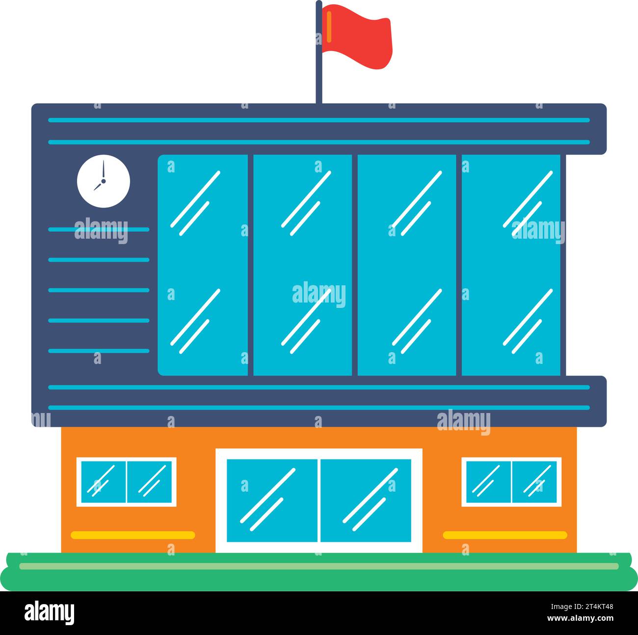 Windows elementary school building Stock Vector Images - Alamy