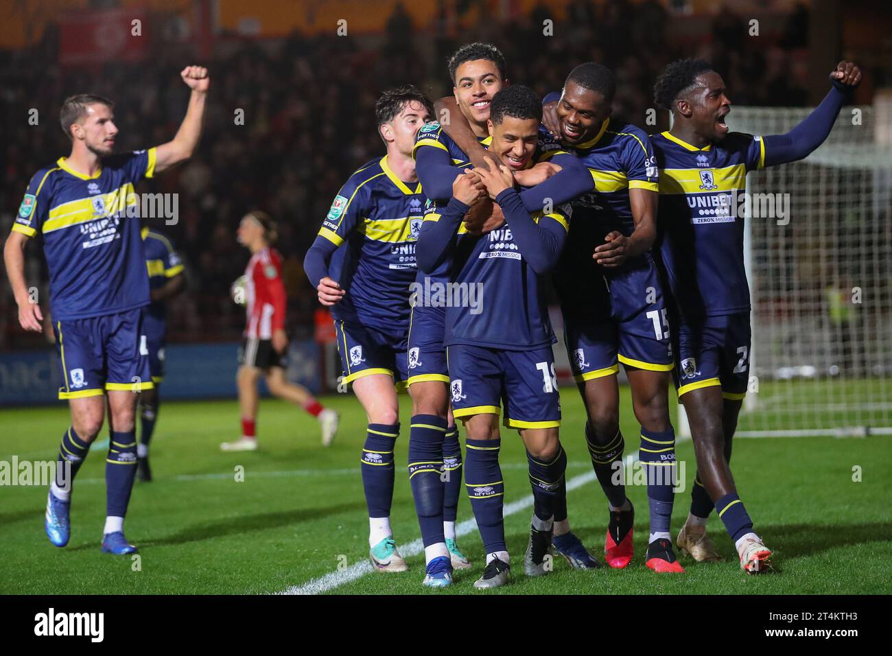 Exeter, UK. 31st Oct, 2023. Samuel Silvera #18 of Middlesbrough ...