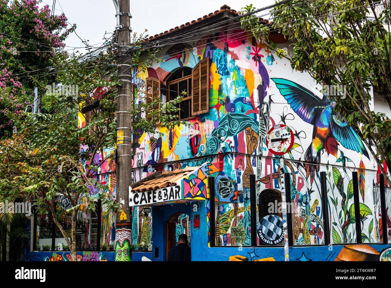 Beco do Batman in Sao Paulo, Brazil is a popular tourist destination ...