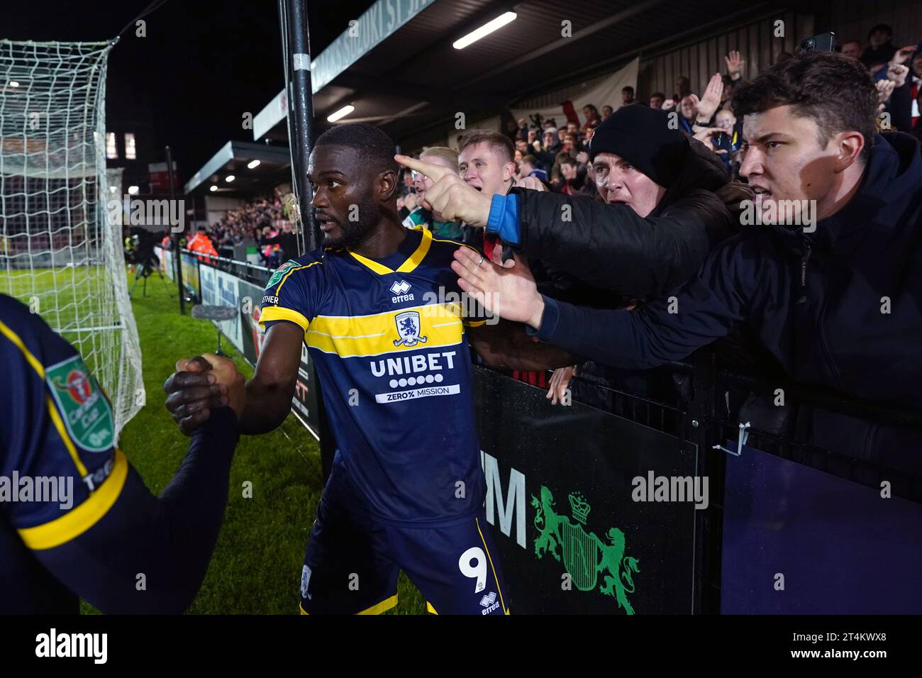 Middlesbrough's Emmanuel Latte Lath (centre) celebrates scoring their ...