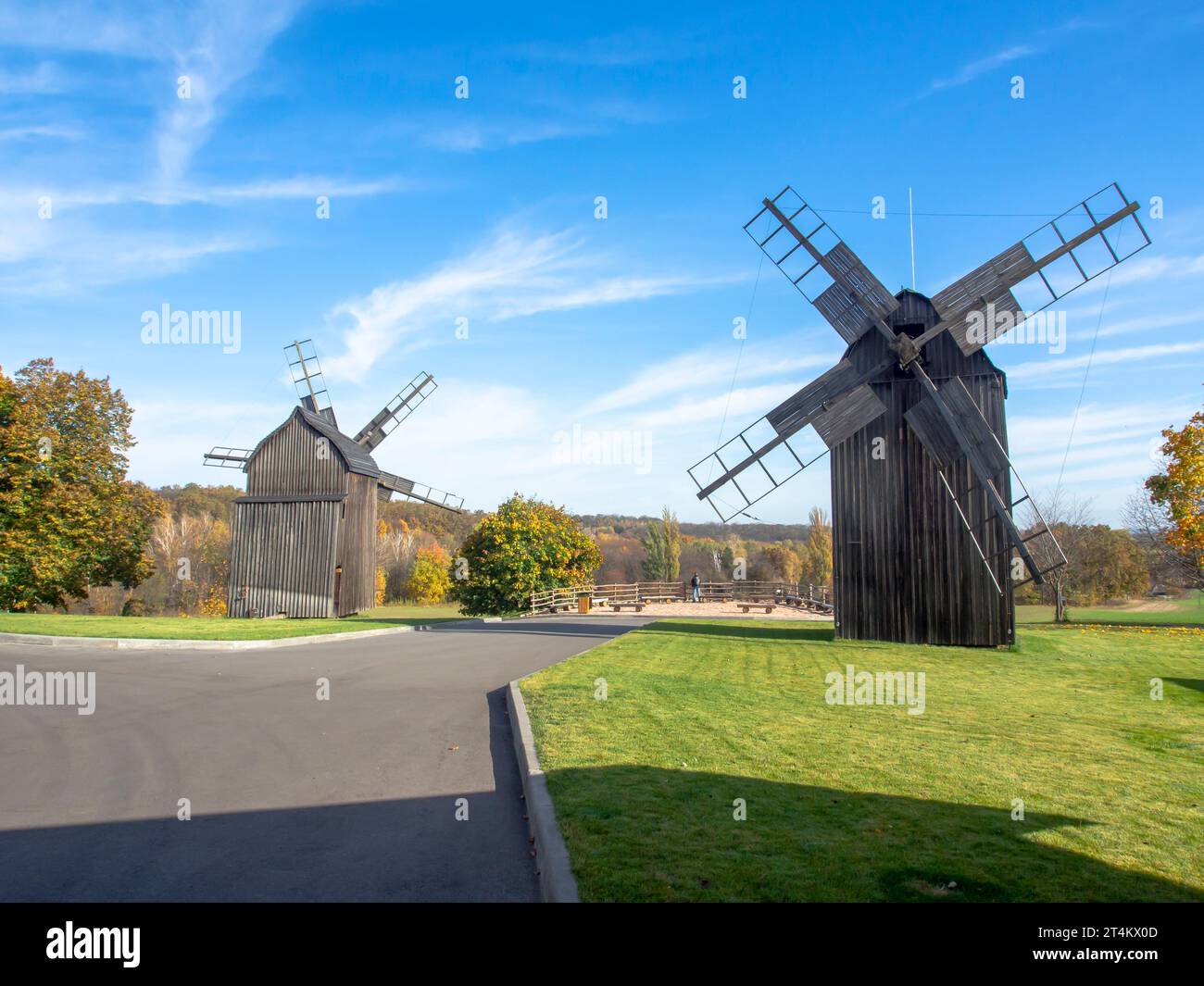 Traditional windmills, mills in Ukraine. National Museum of Folk ...