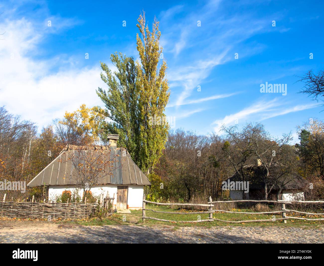 Traditional wooden homes in Ukraine. National Museum of Folk ...