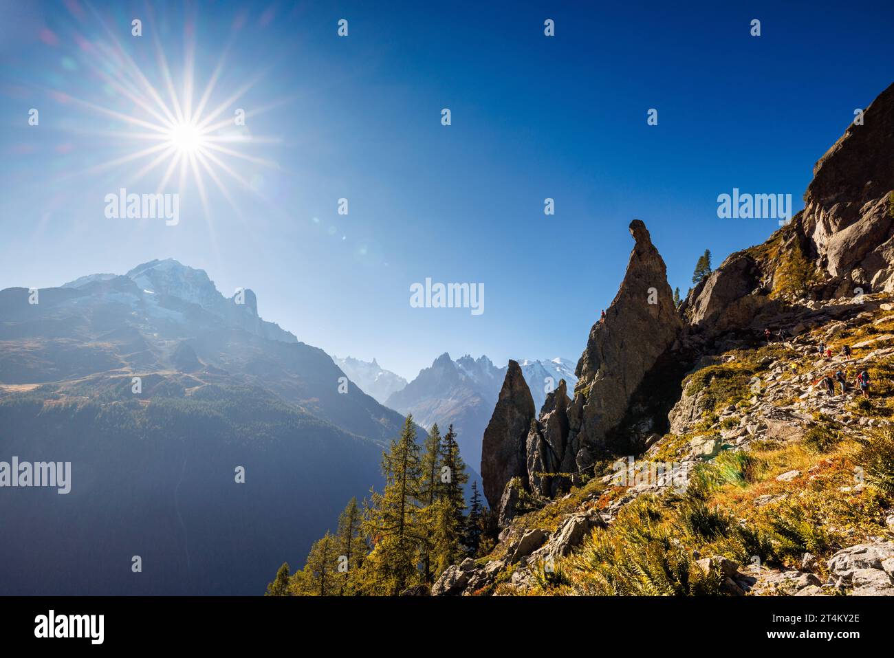 Aiguillette d’Argentiere in Chamonix on a beautiful autumn day Stock ...