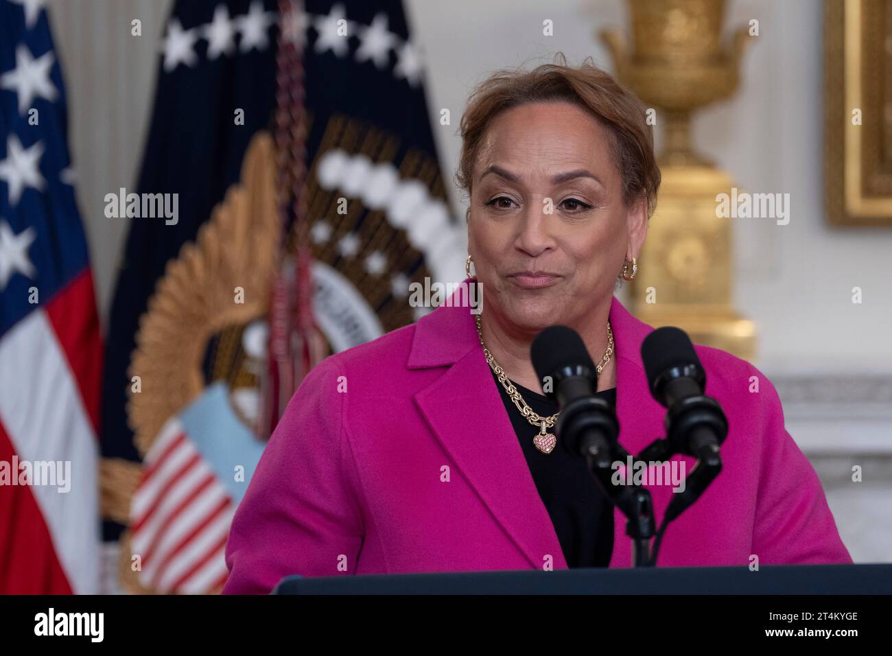 Jo Ann Jenkins, CEO of AARP makes remarks on protecting Americans' retirement security at the ...