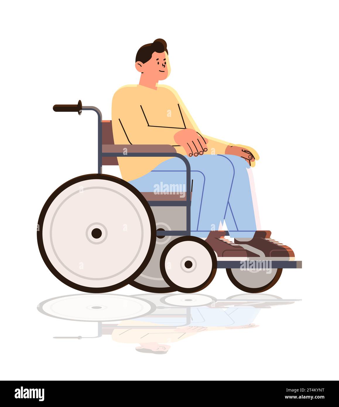 disabled man sitting in wheelchair people with disabilities concept ...