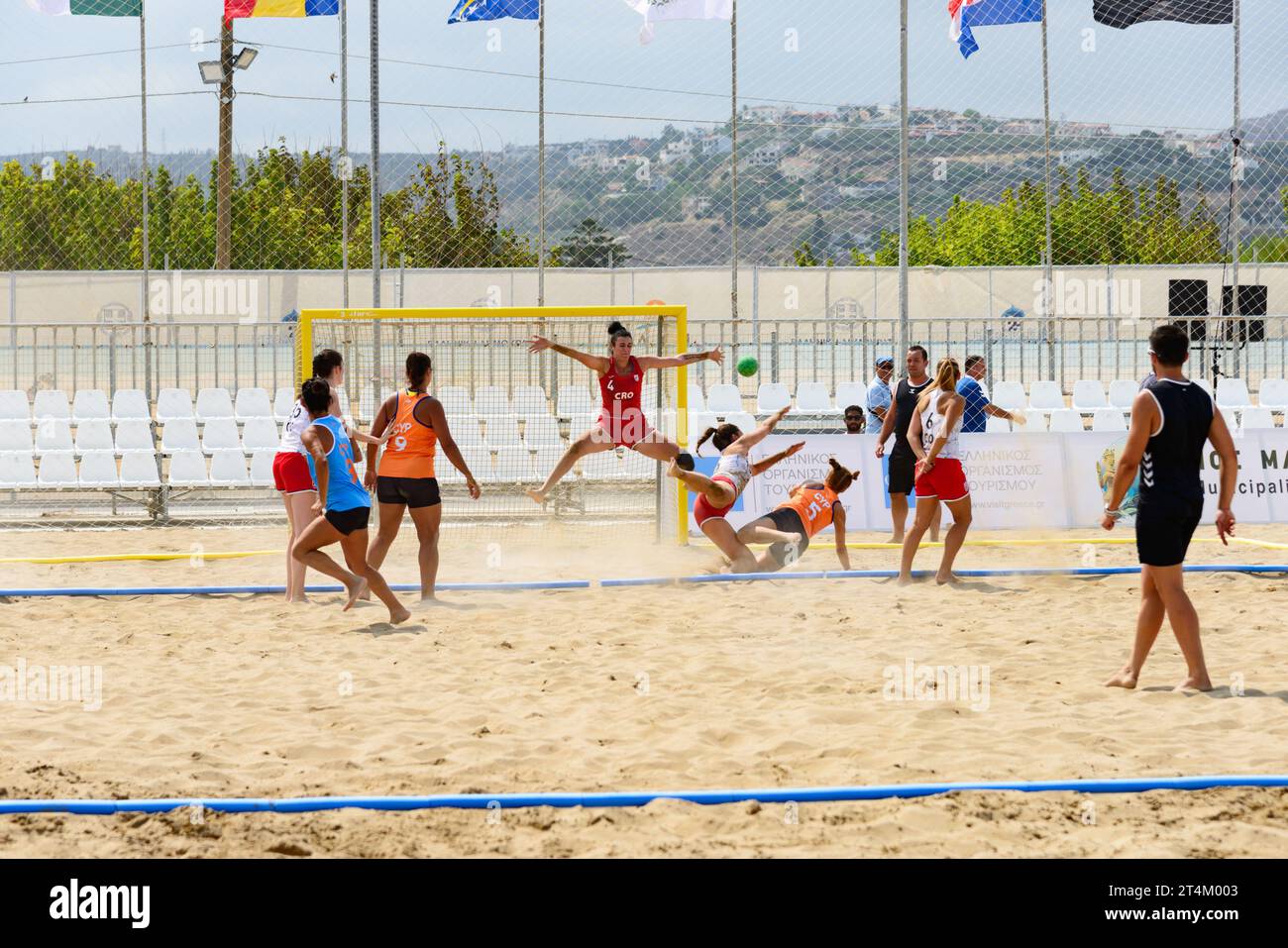 Heraklion Crete Greece, 9 September 2023. 3rd Mediterranean Beach Games at Karteros Beach Sports ...