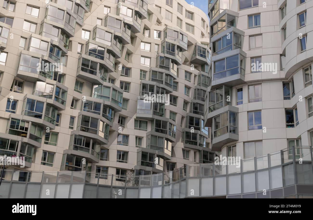 London, UK - Oct 16, 2023 - Geometric design on a modern building ...