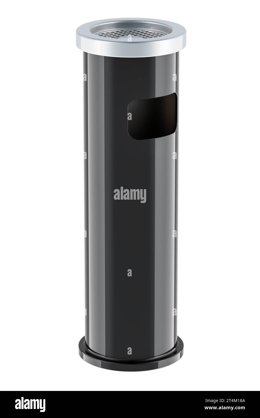 Floor standing ashtray, stainless steel cigarette bin. Standing ashtray ...