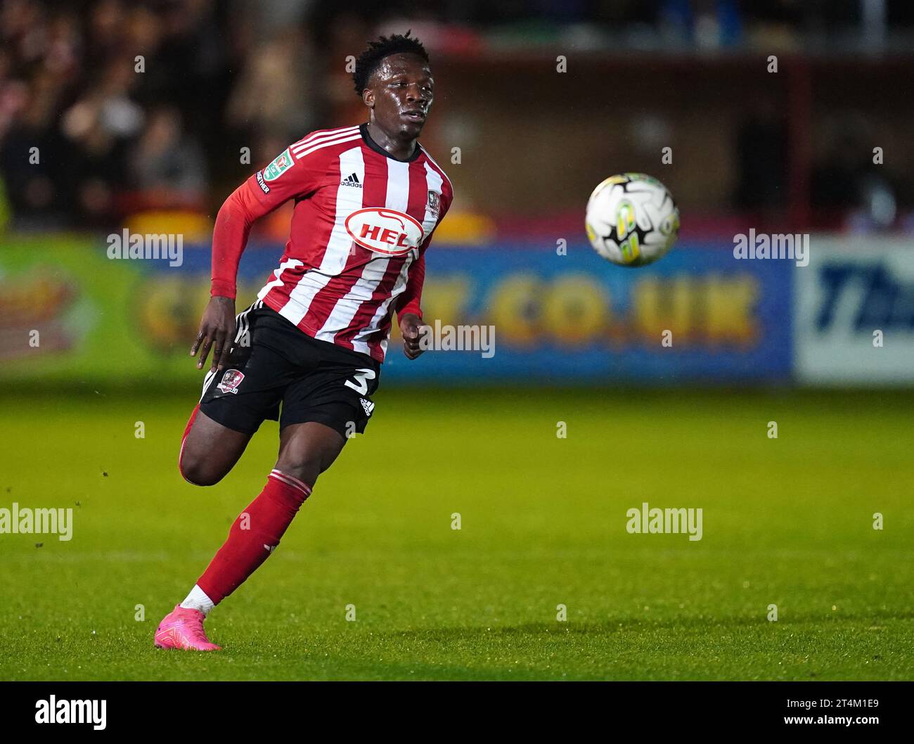 Exeter City's Vincent Harper during the Carabao Cup fourth round match ...
