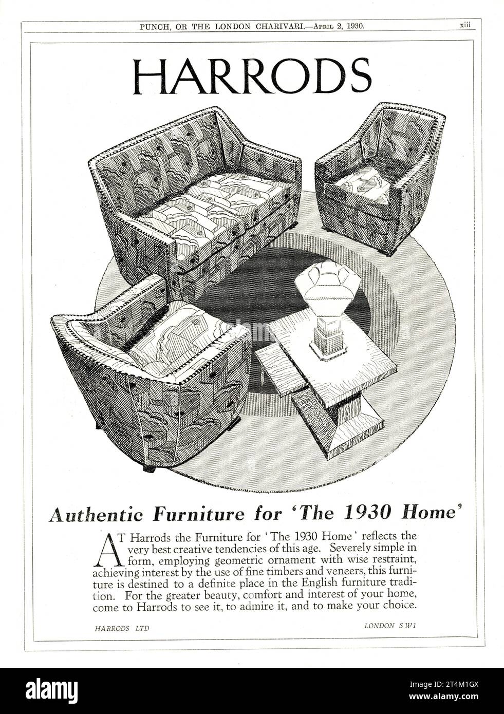 Harrods furniture advertisement hi-res stock photography and images - Alamy