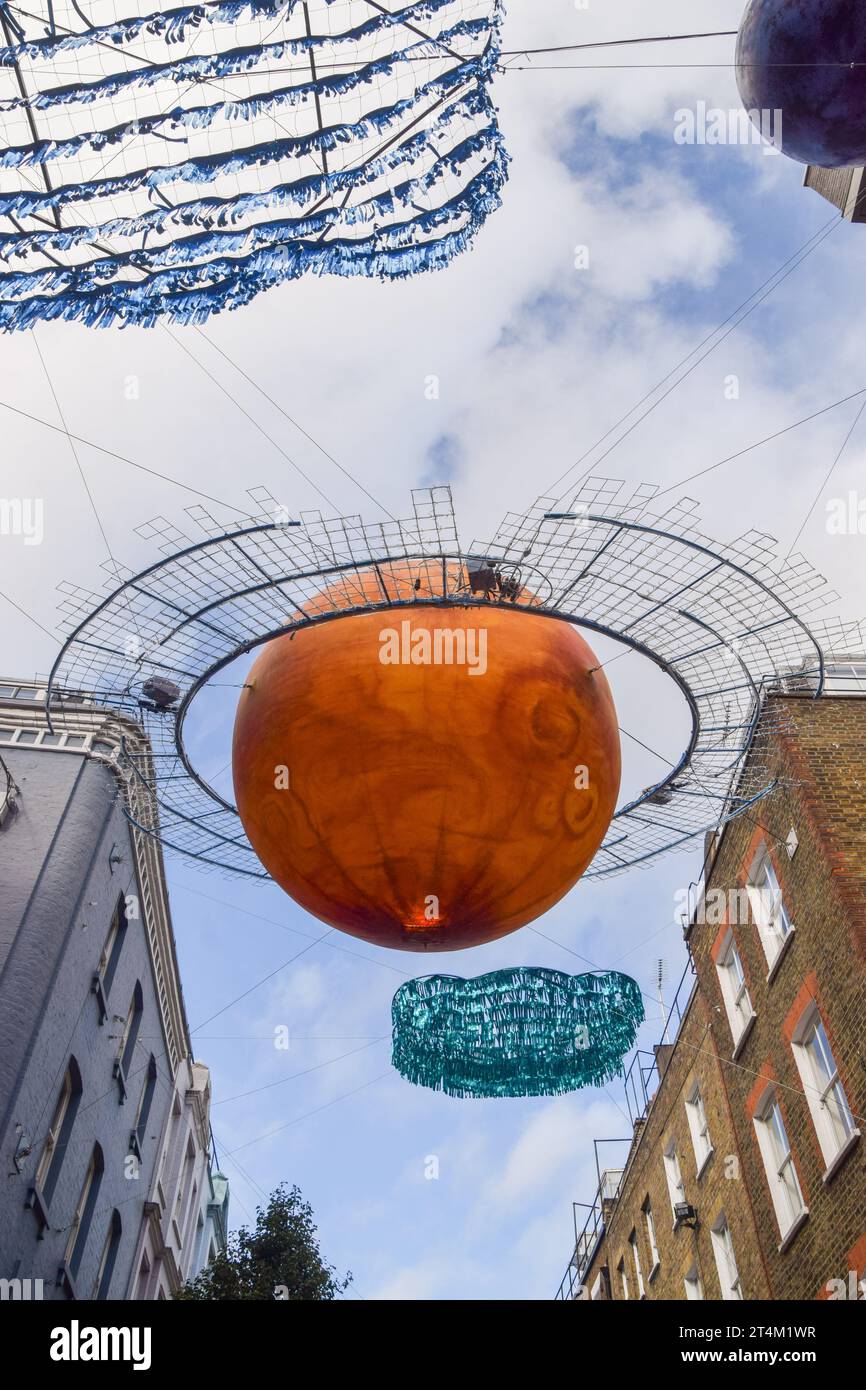 London, UK. 31st October 2023. This year's winter decorations, themed ...