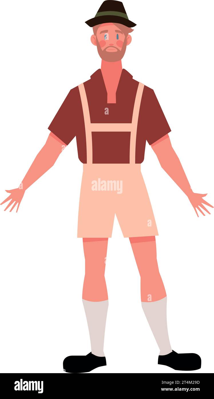 german man with lederhose Stock Vector Image & Art - Alamy