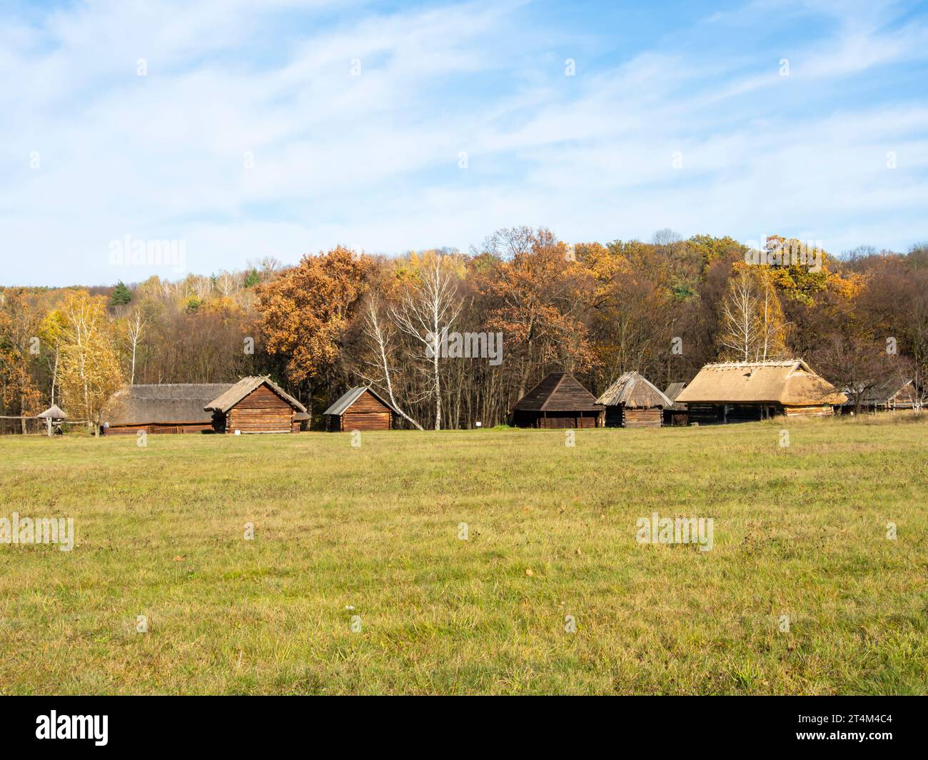 Traditional wooden homes in Ukraine. National Museum of Folk ...