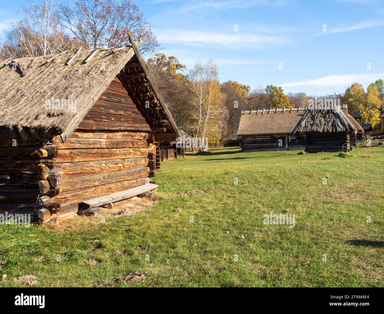 Traditional wooden homes in Ukraine. National Museum of Folk ...