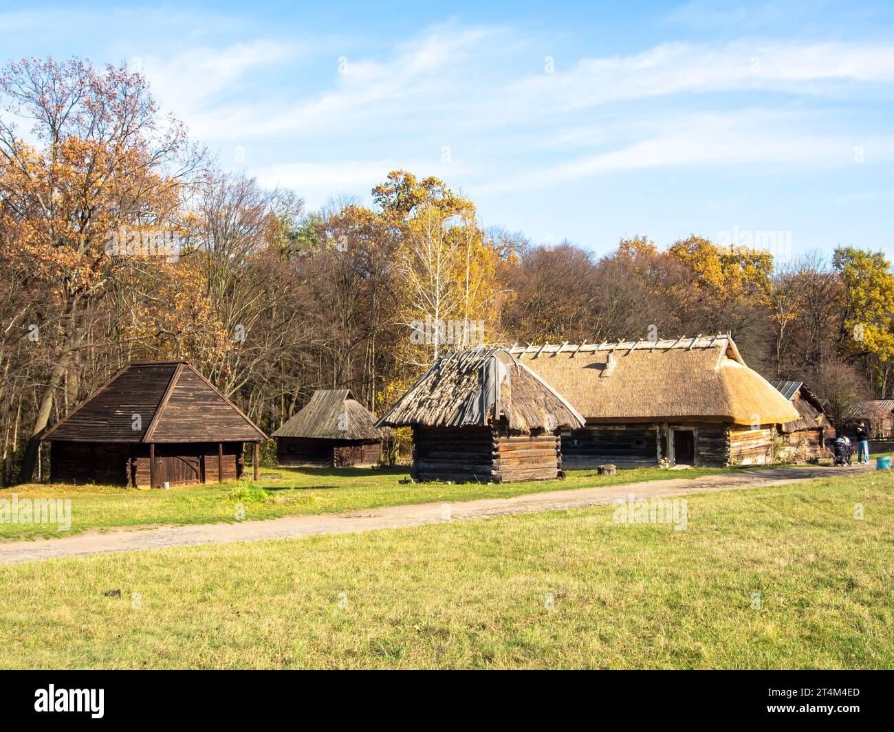 Traditional wooden homes in Ukraine. National Museum of Folk ...
