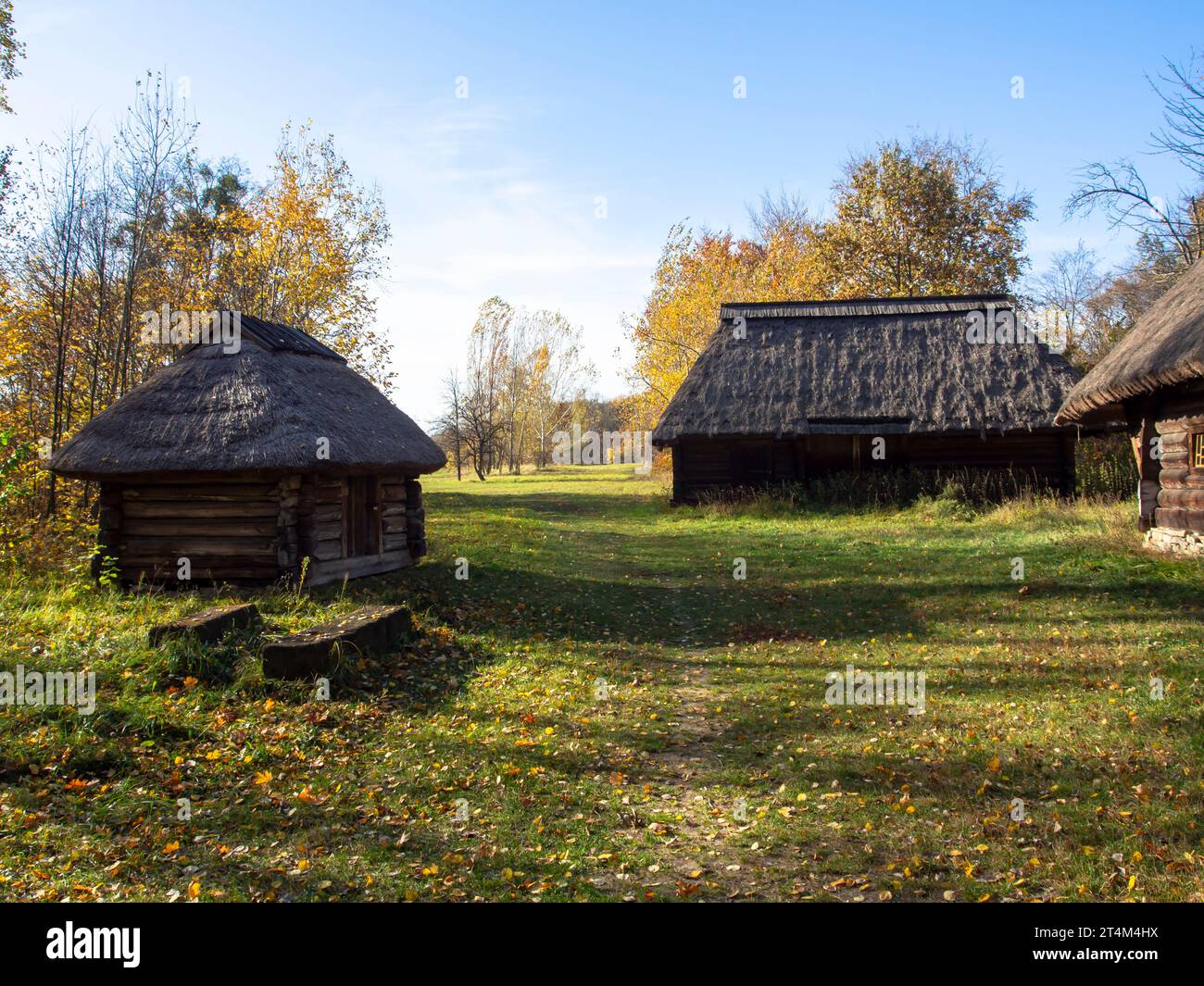 Traditional wooden homes in Ukraine. National Museum of Folk ...