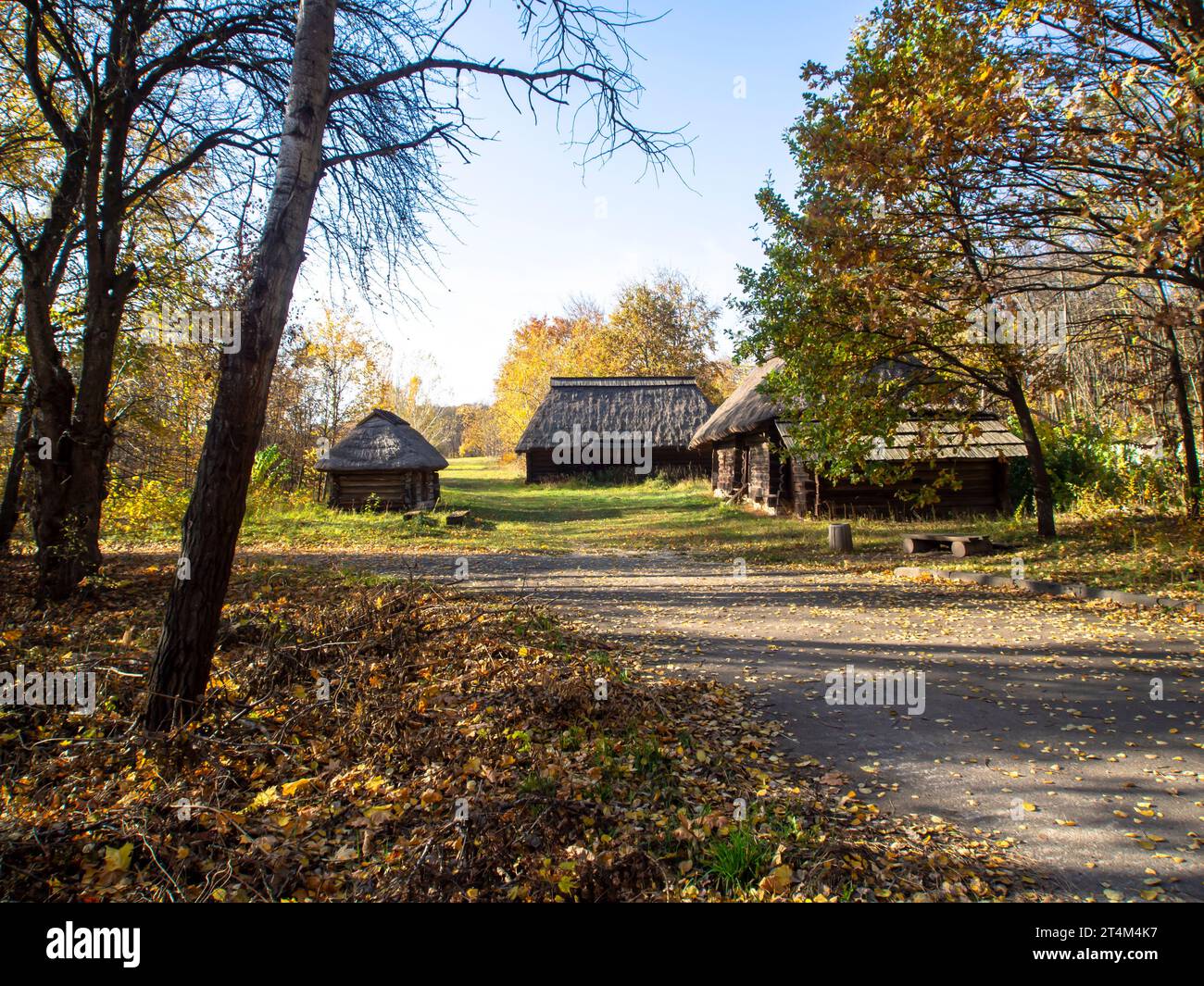 Traditional wooden homes in Ukraine. National Museum of Folk ...